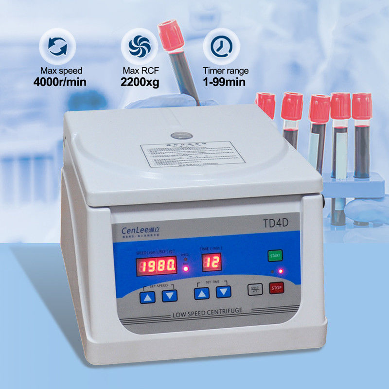 TD4D Low Speed PRP Centrifuge Leading Bench Top Solution for Blood Separation of Platelet-Rich ...