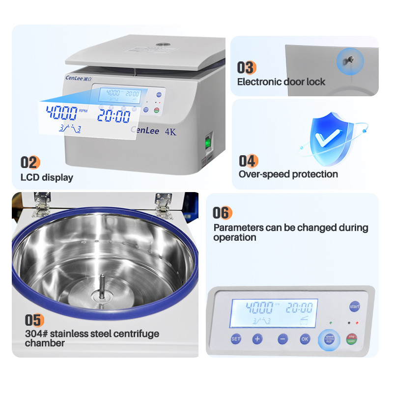 Cenlee 4K Benchtop Auto-Balancing blood separation Centrifuge Machine ...